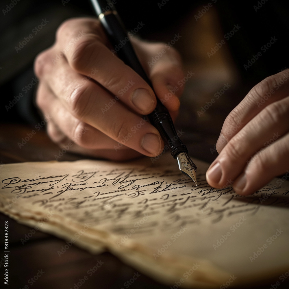 Writing a letter Stock Illustration | Adobe Stock