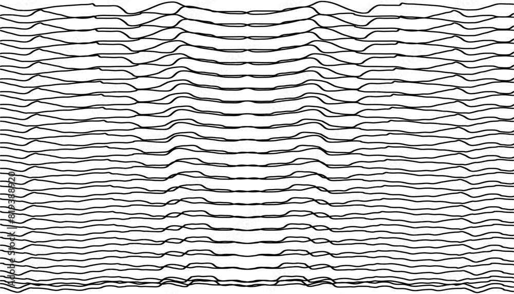 Hand drawn wavy background horizontal surface seamless wallpaper line ...