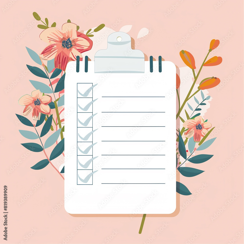 To-do list template with a small illustrated checklist on top and a ...