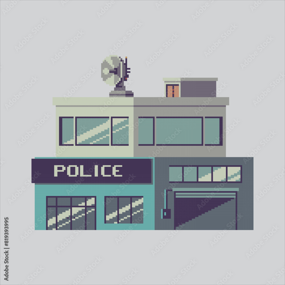 Pixel art illustration Police Office. Pixelated Police. Police Office ...
