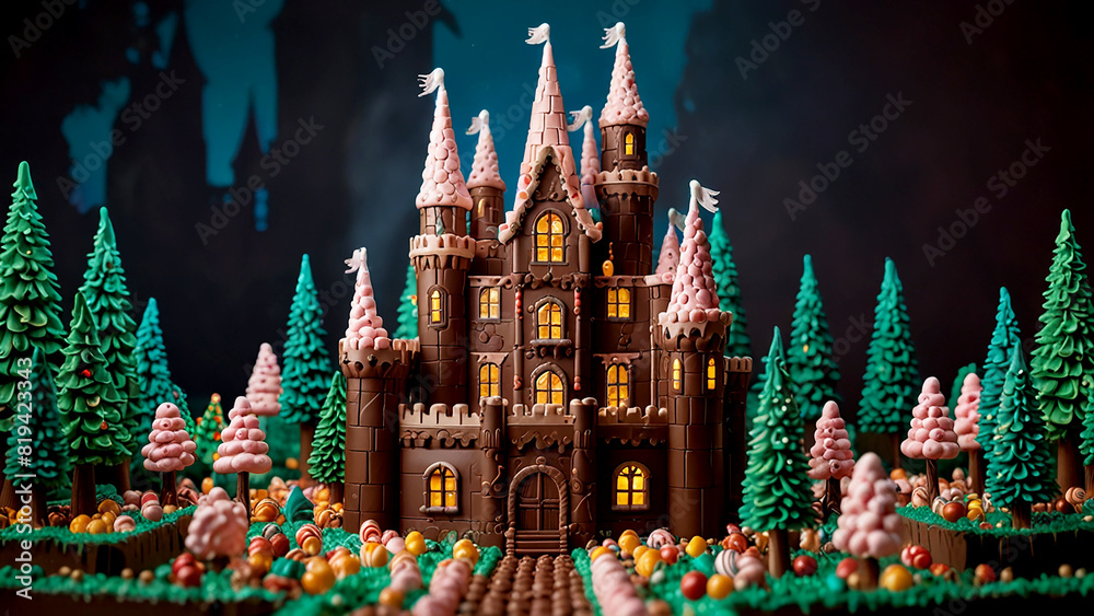 Majestic Castle Made Entirely of Chocolate and Candy Visualize a ...