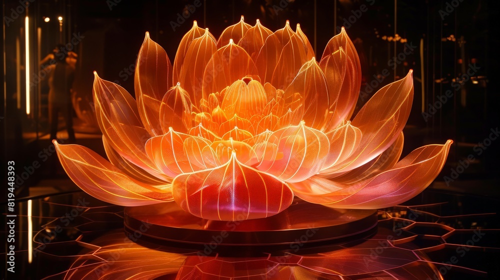 Behold the embodiment of vitality an abstract light flower, its ...