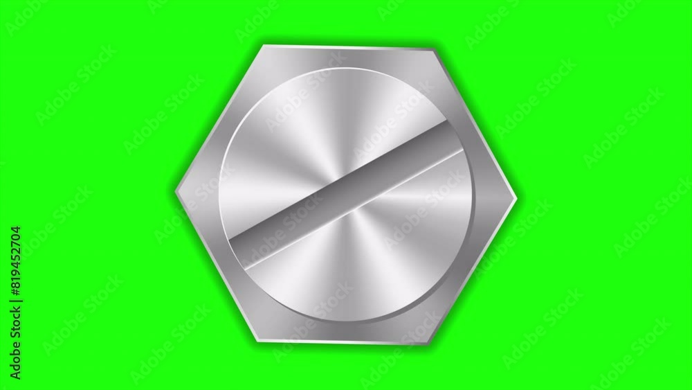 Vidéo Stock Rotating bolt animation. Metal bolt head. Construction ...