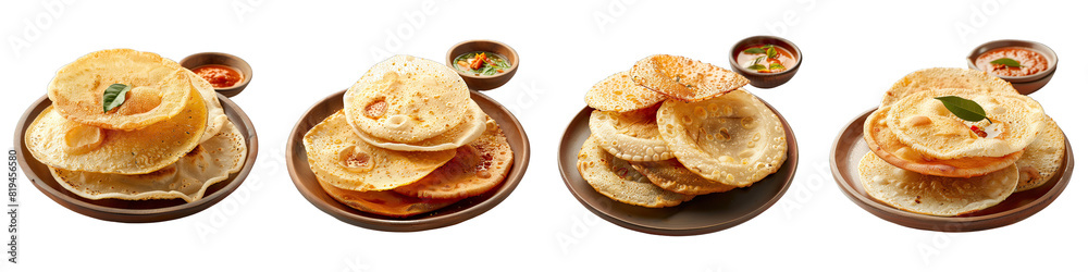 Appam isolated on transparent png background. Generative ai Stock Photo ...