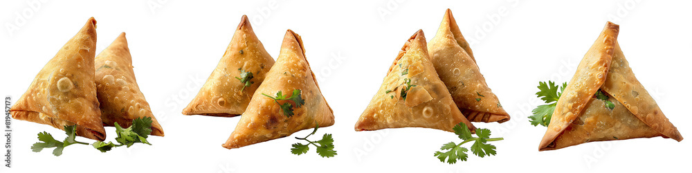 Samosa isolated on transparent png background. Generative ai Stock ...