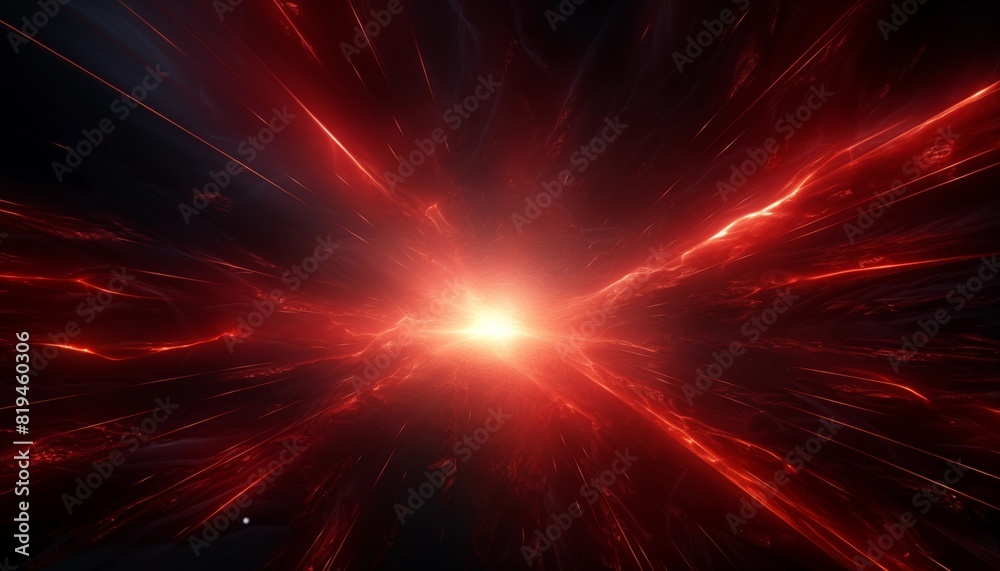 Fondo con destello de luz, polvo y partículas en color rojo en el ...