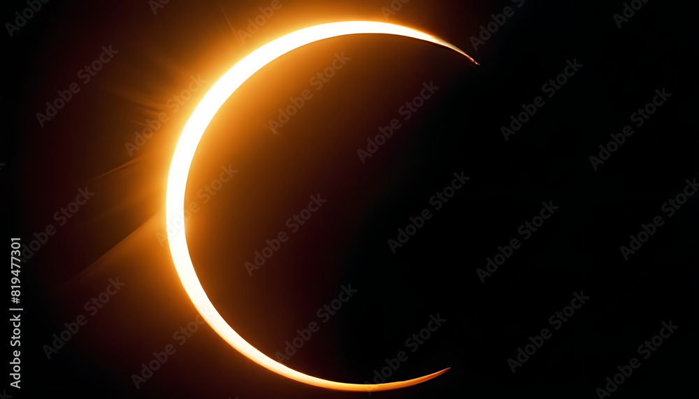 Solar eclipse full moon is an astronomical phenomenon. Realistic ...
