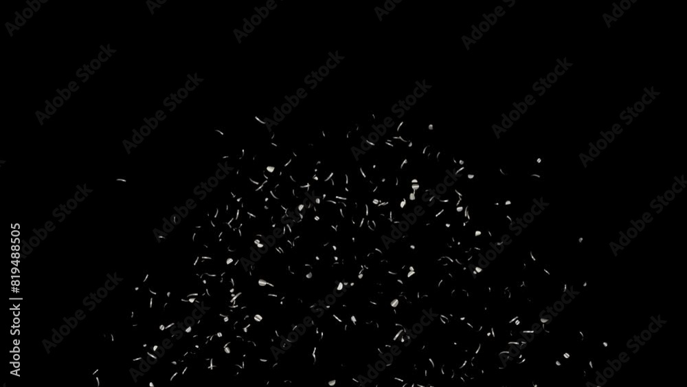 Realistic Silver Confetti party popper Explosion On Transparent ...