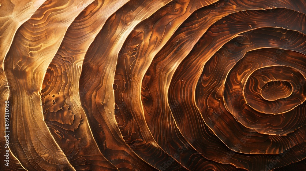 Mesmerizing patterns emerge from the seamless fusion of brass and wood ...