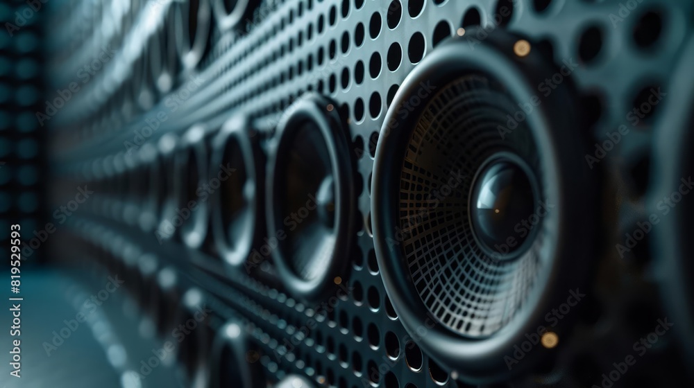 Explore the immersive experience of surround sound technology against a ...