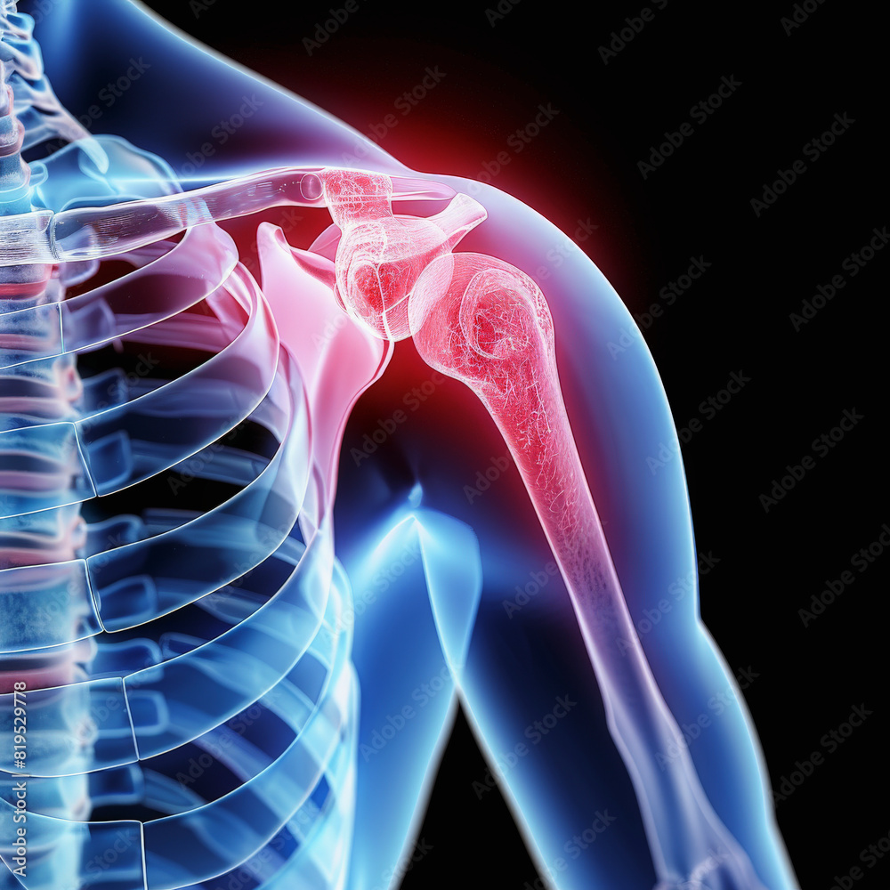 This image features a digital medical illustration highlighting the ...