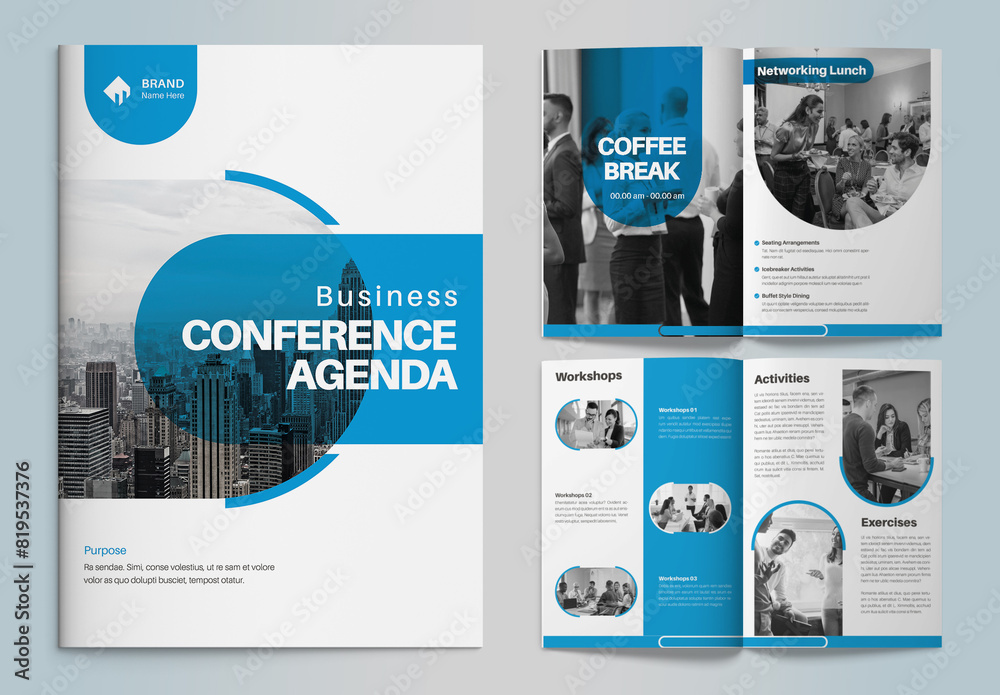 Business Conference Agenda Template Stock Template | Adobe Stock