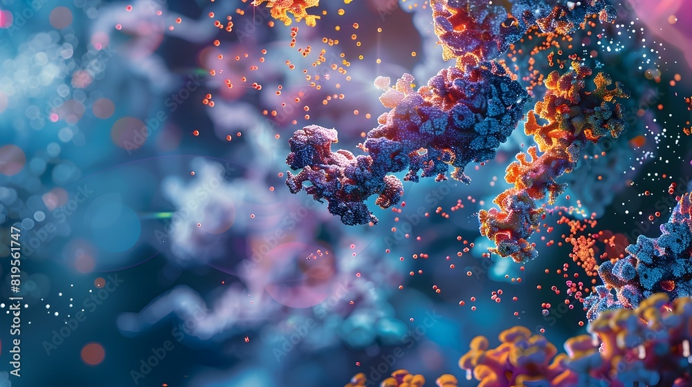 Visually Captivating Interpretation Of Proteomics Data And Cellular Processes Stock Illustration