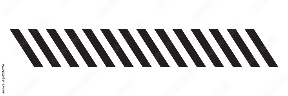 Slash line. Border with diagonal lines. Angle of tilt stripes. Black ...