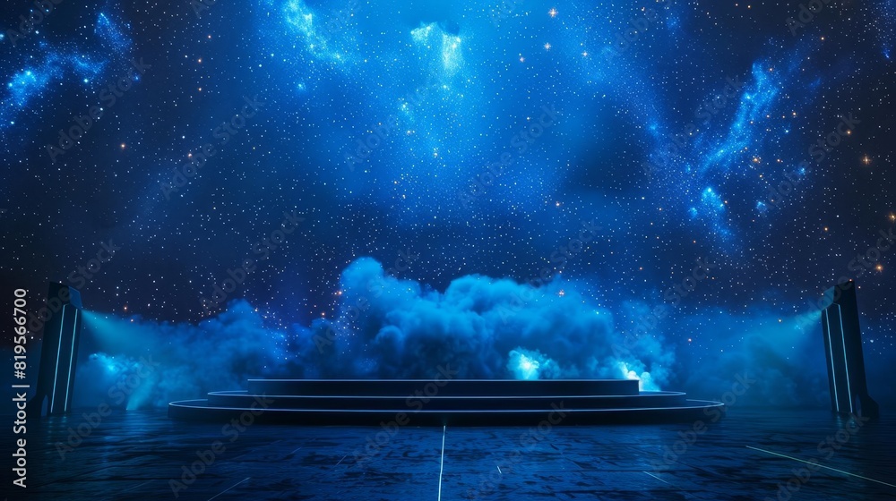 A Columbia Blue glow Display Podium Setup, Presentation Podium Layout ... A Columbia Blue glow Display Podium Setup, Presentation Podium Layout ...
