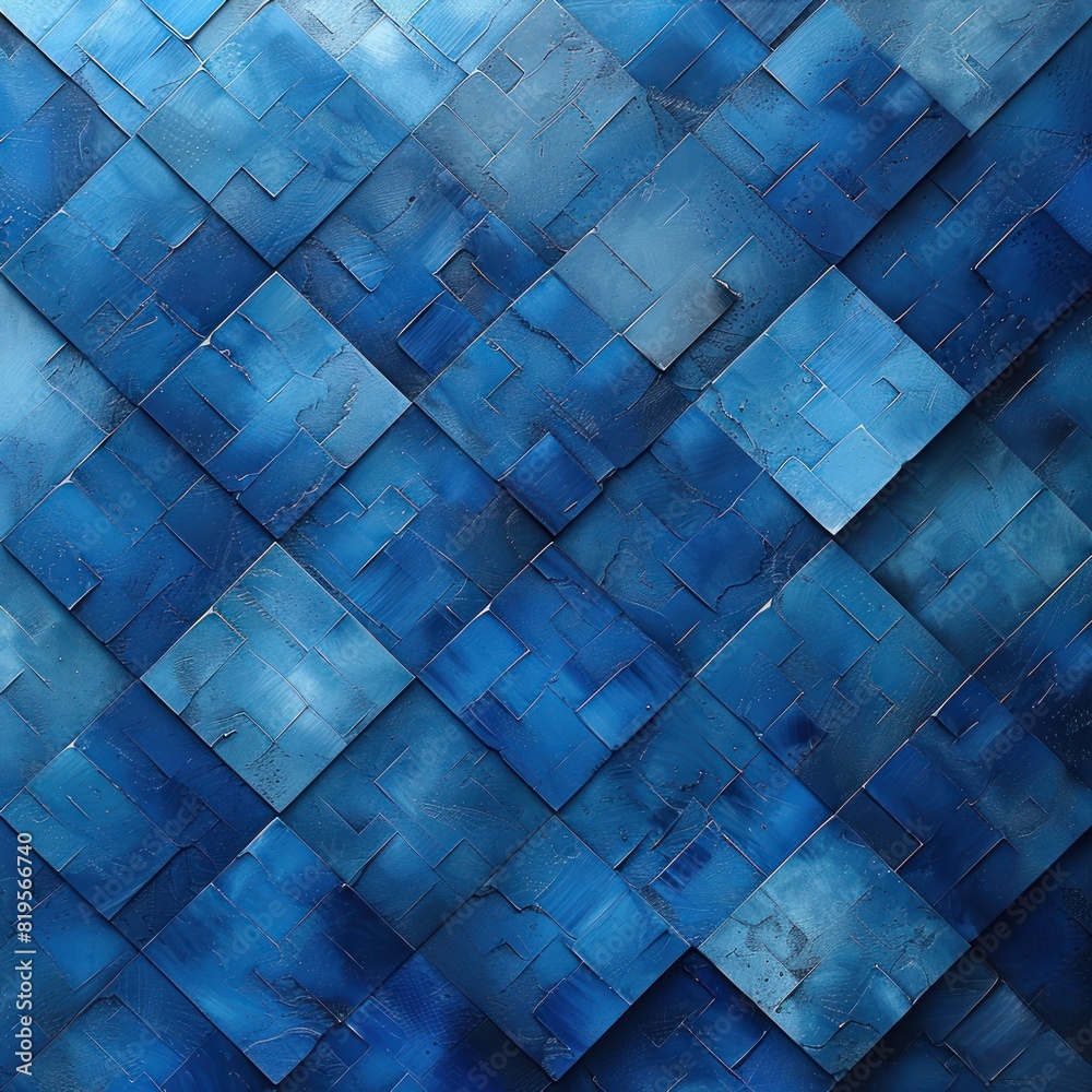 Abstract smoky blue pixel art background with squares and lines ...