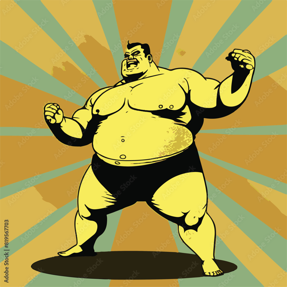 Sumo Japanese Culture Vector File. Unique and cool design. Generated AI ...