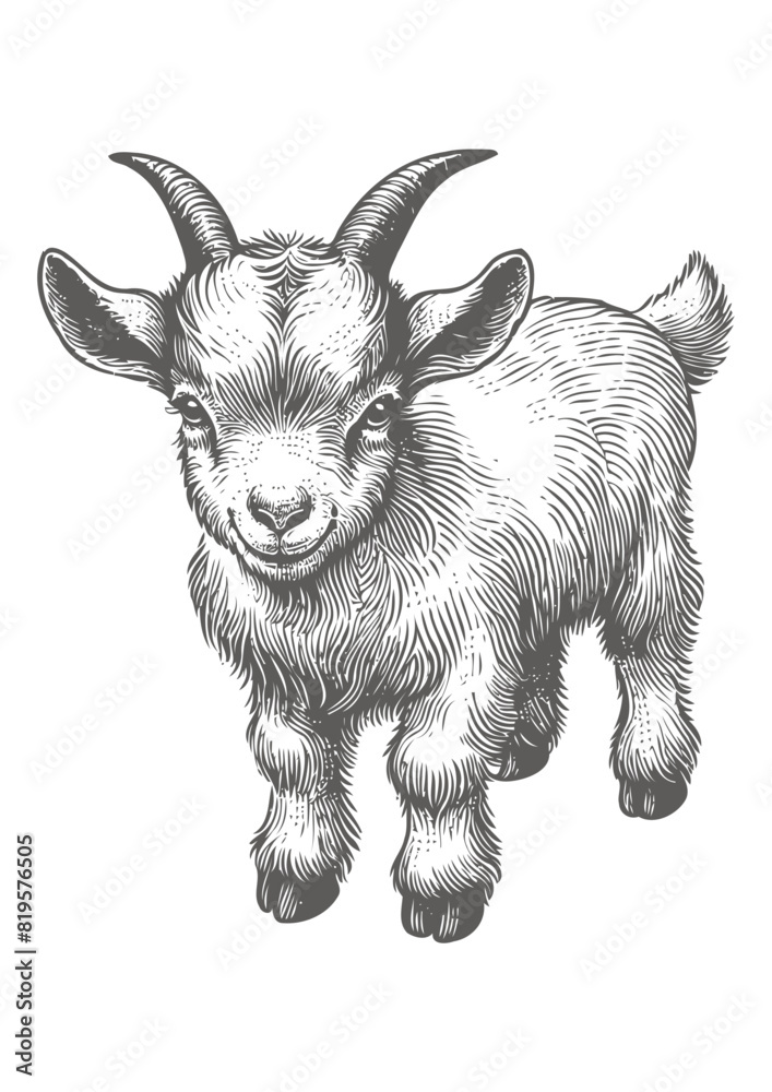 Vetor de goat Vector, baby goat vector illustration, goat emblem design ...