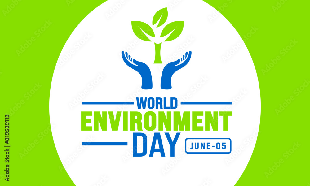 5 June is World environment day background template. Holiday concept. use to background, banner ...