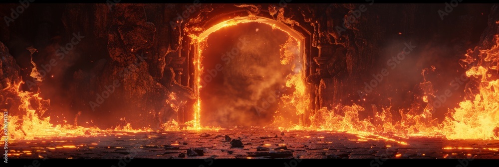 Gate to hell, the passage to the realm of the dead. The gate to the ...