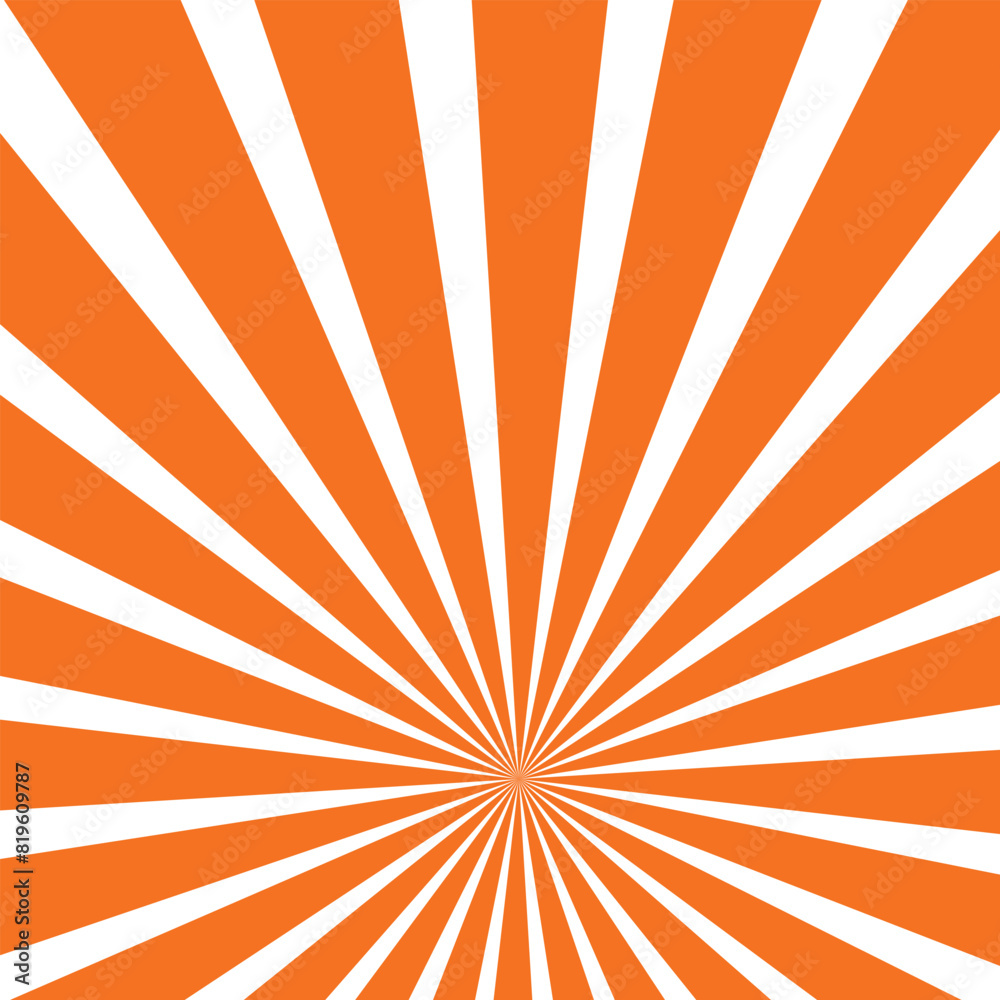 Sunburst background. orange and white sunbeam. Wallpaper with orange ...
