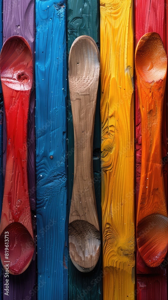 Rainbow flag with colored popsicle sticks ,Vertical format for cell ...