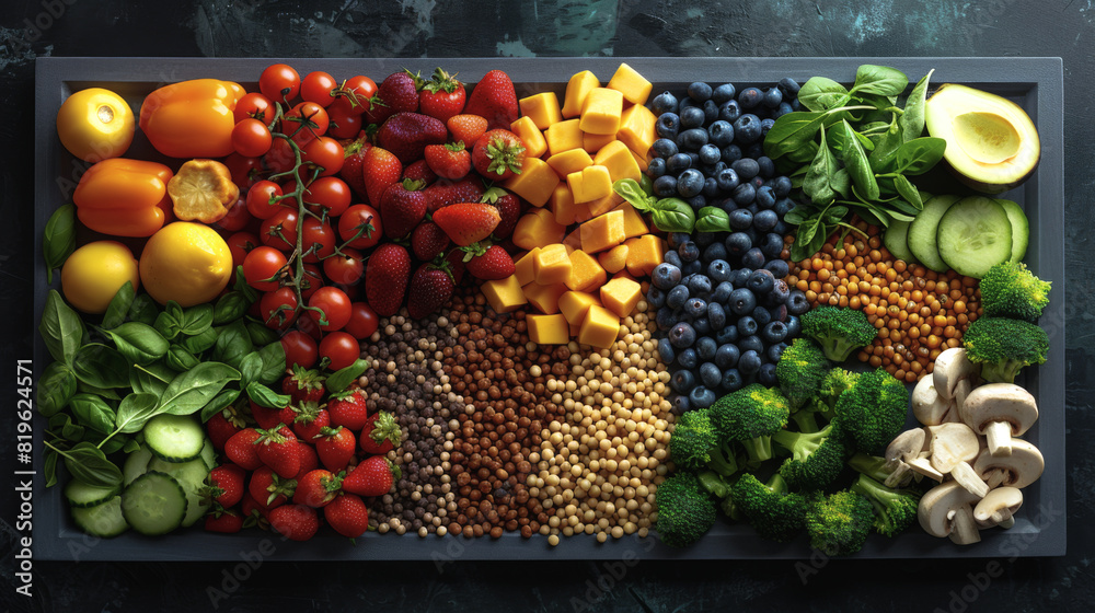 the concept of a balanced plate sections for proteins, grains ...