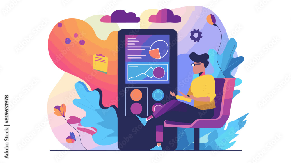 Psychologist Adjusting Stress Levels Using a Control Panel Metaphor for ...