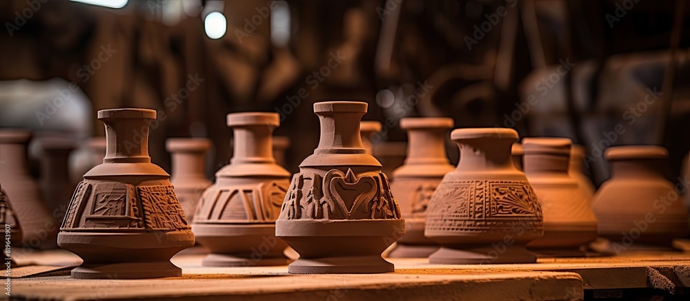 Foundry sand molded casting molding flasks close up. Copy space image ...