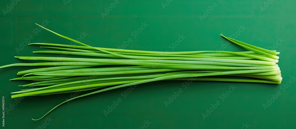 Shrubby lemongrass also known as Cymbopogon citratus with long slender ...