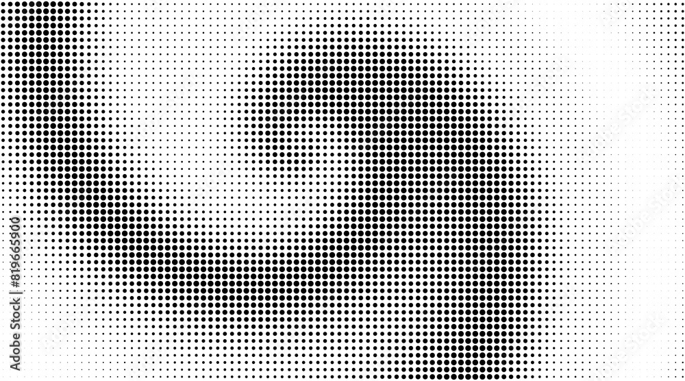 Monochrome gradient halftone dots background. Overlay png illustration ...