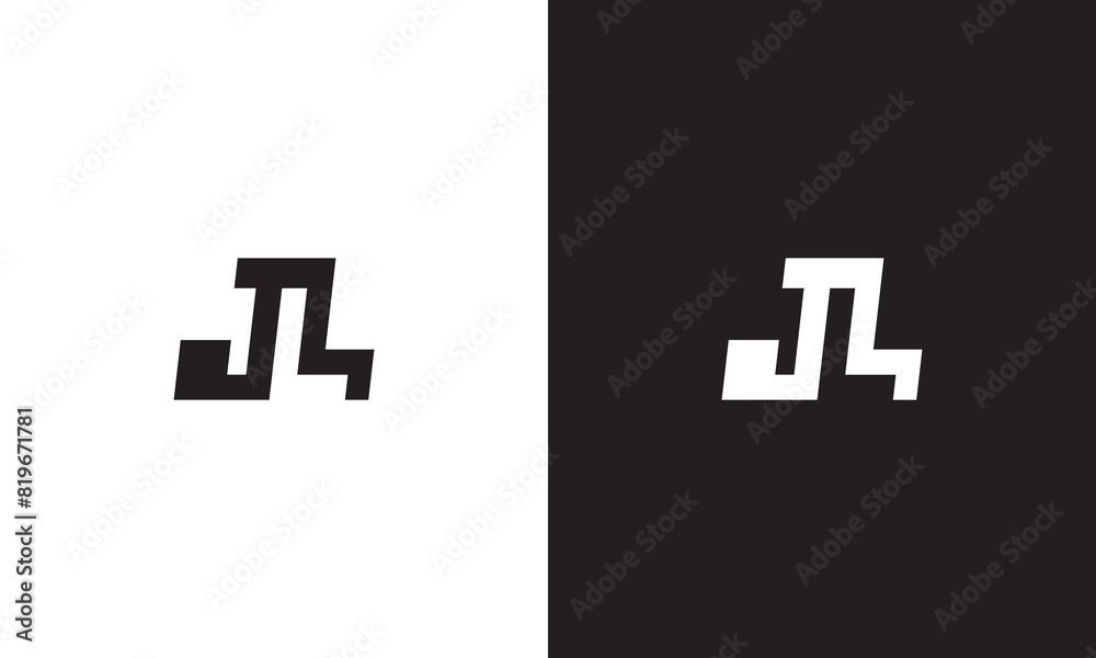 JL logo, monogram unique logo, black and white logo, premium elegant ...