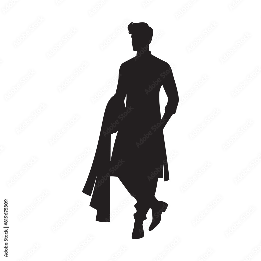 Men Salwar Kameez Silhouette- Capturing the Timeless Beauty and ...