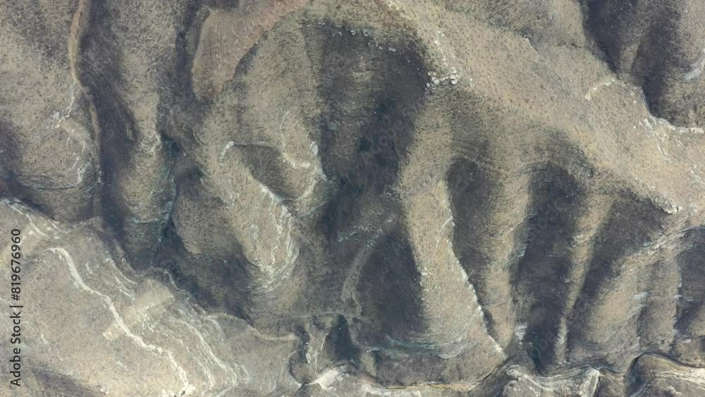 Aerial photography of the Loess Plateau landforms in Yan'an City ...