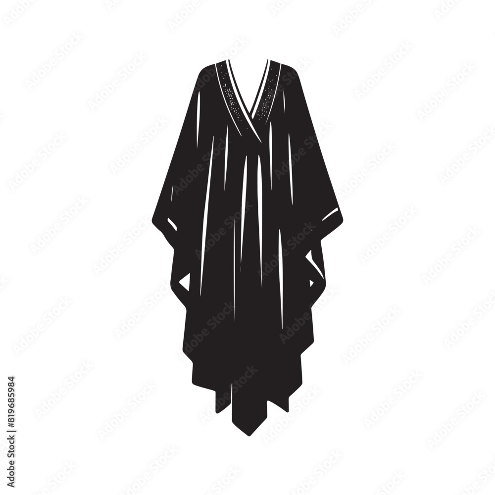 Kaftan Vector Silhouette- Cultural Influence of Middle Eastern ...