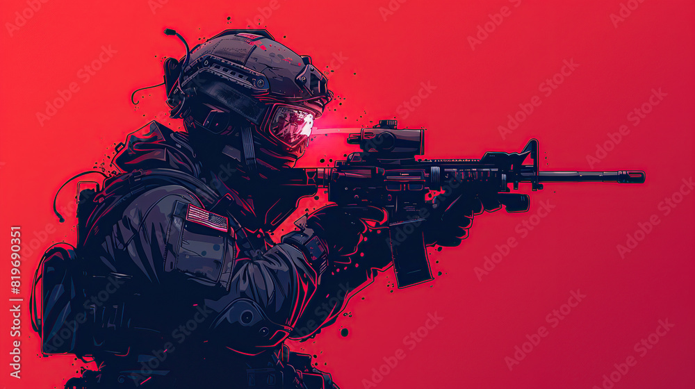 future soldier, futuristic soldier, cyber soldier, sci-fi soldier ...