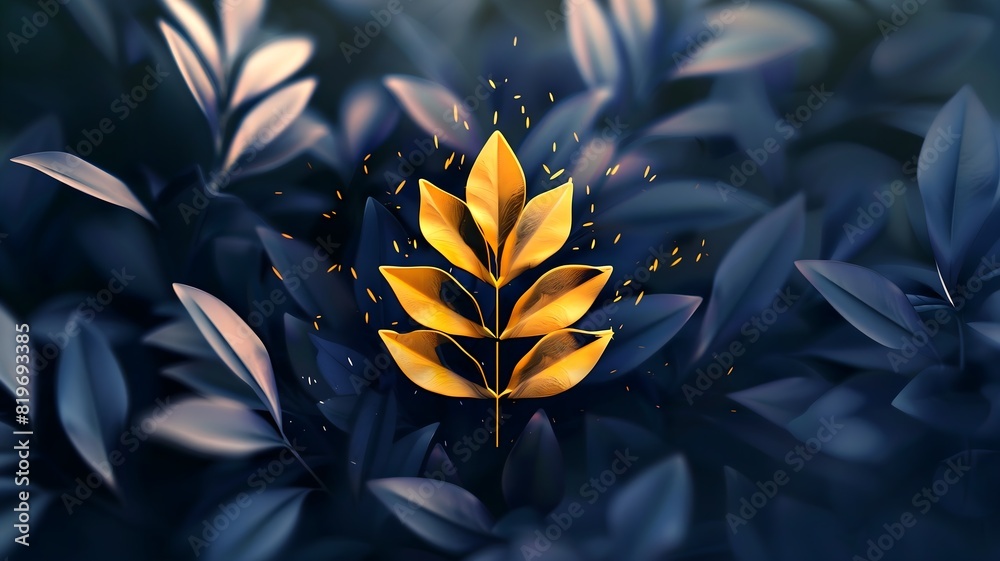 A dynamic emblem logo design merging natural elements with modern ...