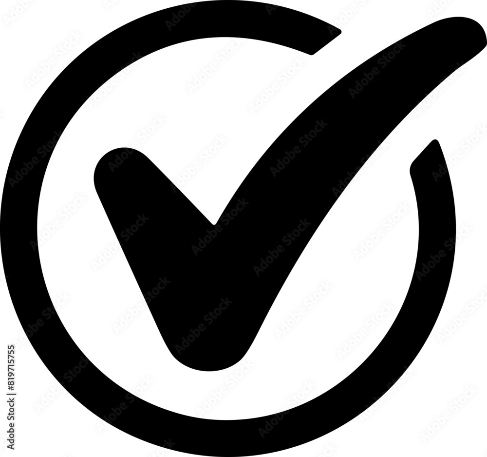 Check mark icon. Tick mark symbol. Simple check mark. Quality sign icon ...