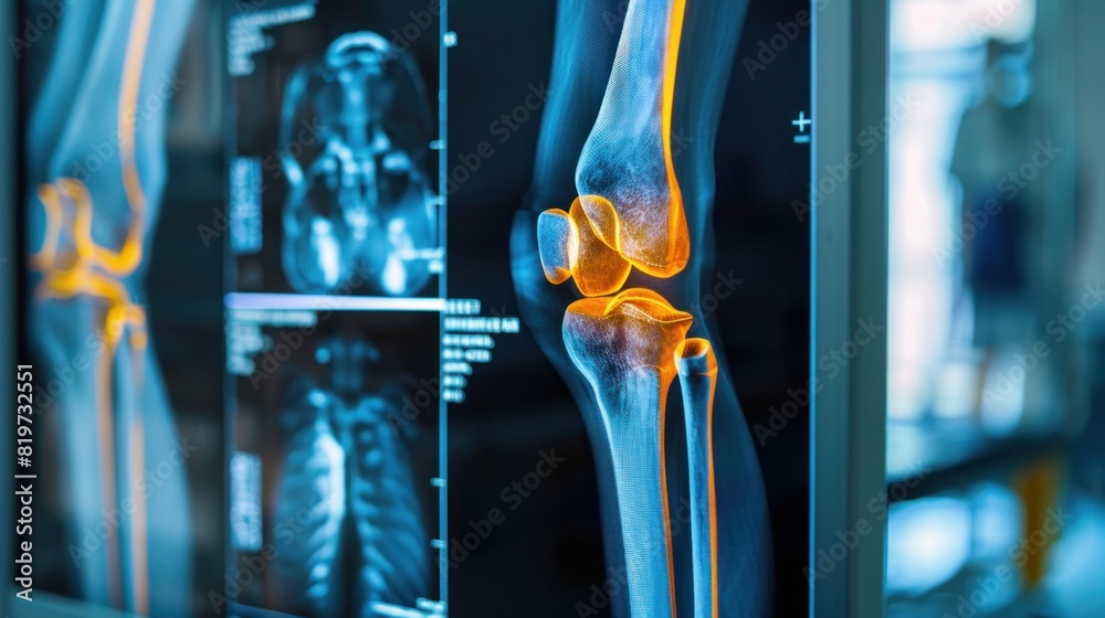 Radiologists Work To Diagnose And Treat Human Knee Osteoarthritis