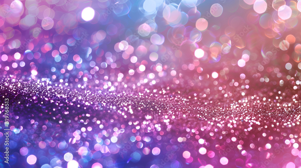 Festive Background With Natural Bokeh And Bright Golden Lights, Pink ...