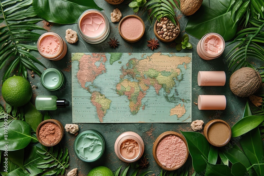 Map of the global cosmetics industries market present the consumer ...