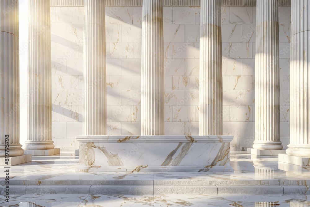 Podium in Ancient greek mythology style interior design - Ai. Beautiful ...