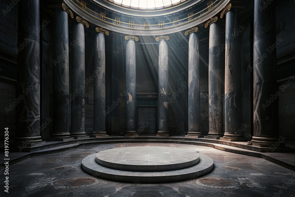 Podium in Ancient greek mythology style interior design - Ai. Beautiful ...