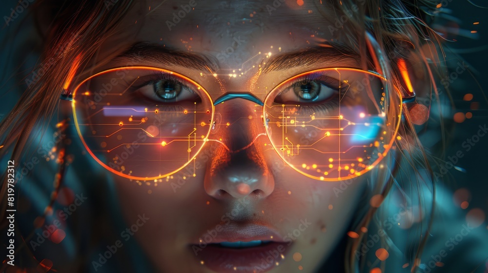 Symbolic lines over a woman's head depict the unseen, buzzing world of ...