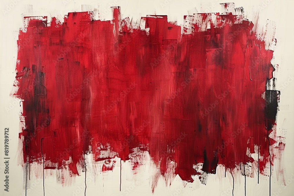 Depicting a red paint painting in style with watercolor strokes Stock ...