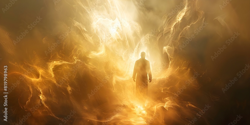 Biblical prophecy of Jesus Christs return on Judgment Day. Concept ...