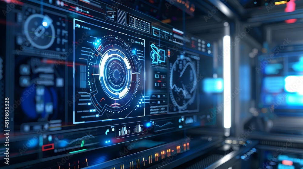 Cyber Security Network Management with Blue Holographic Interfaces in a ...