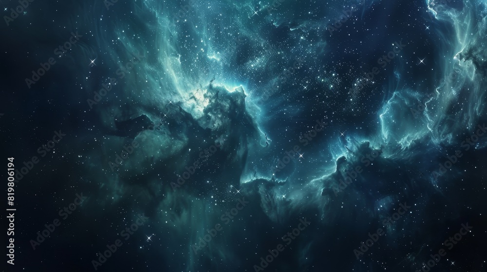 The night sky banner depicts nebulas and stars. A space background ...