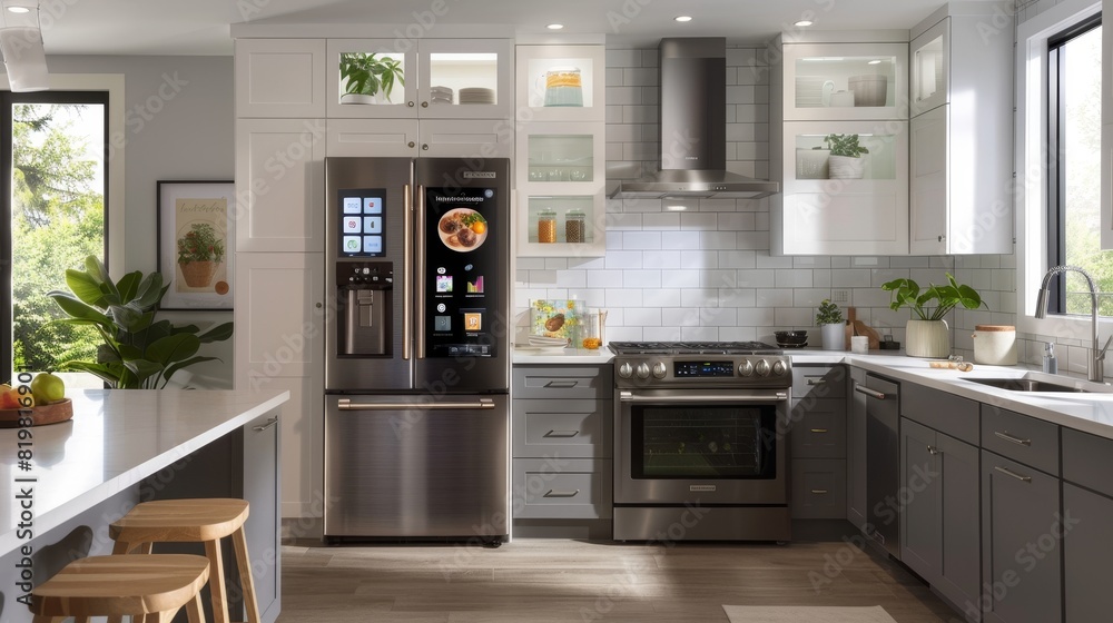 Modern Smart Kitchen of Tomorrow: High-Tech Appliances and Family ...