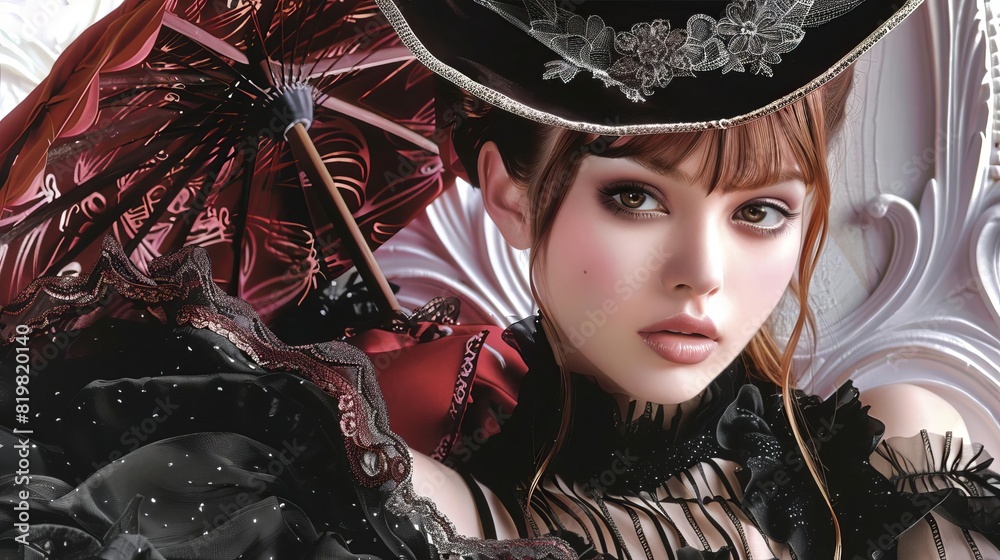 Editorial photography session focusing on eerie Gothic comic art ...